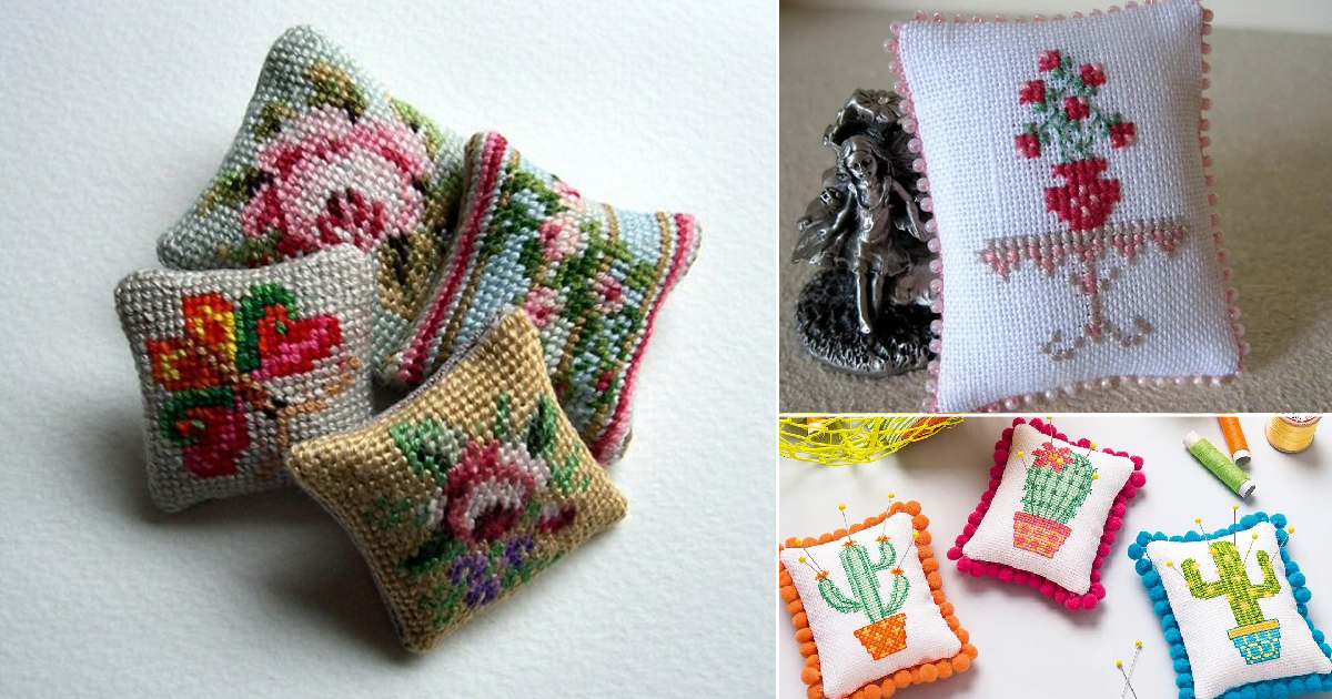 5 Mini Pillow Embroidery Free Patterns - Hello Lidy