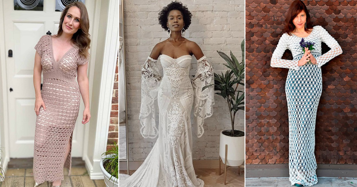 6 Crochet Wedding Dress Free Patterns - Hello Lidy