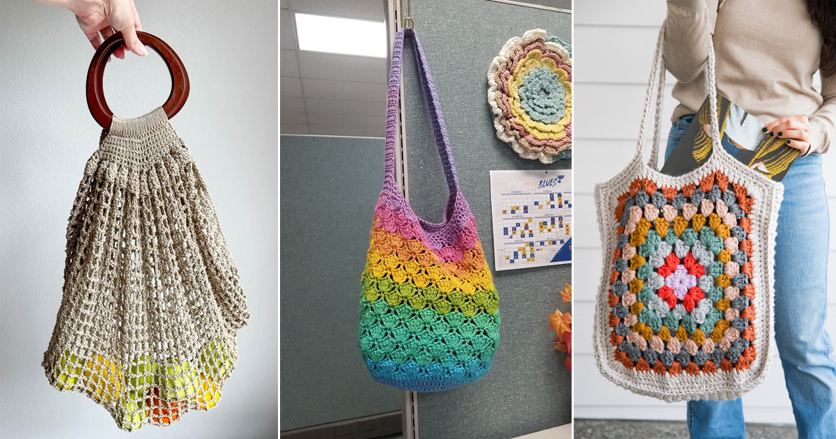 9 Market Bag Free Crochet Patterns - Hello Lidy