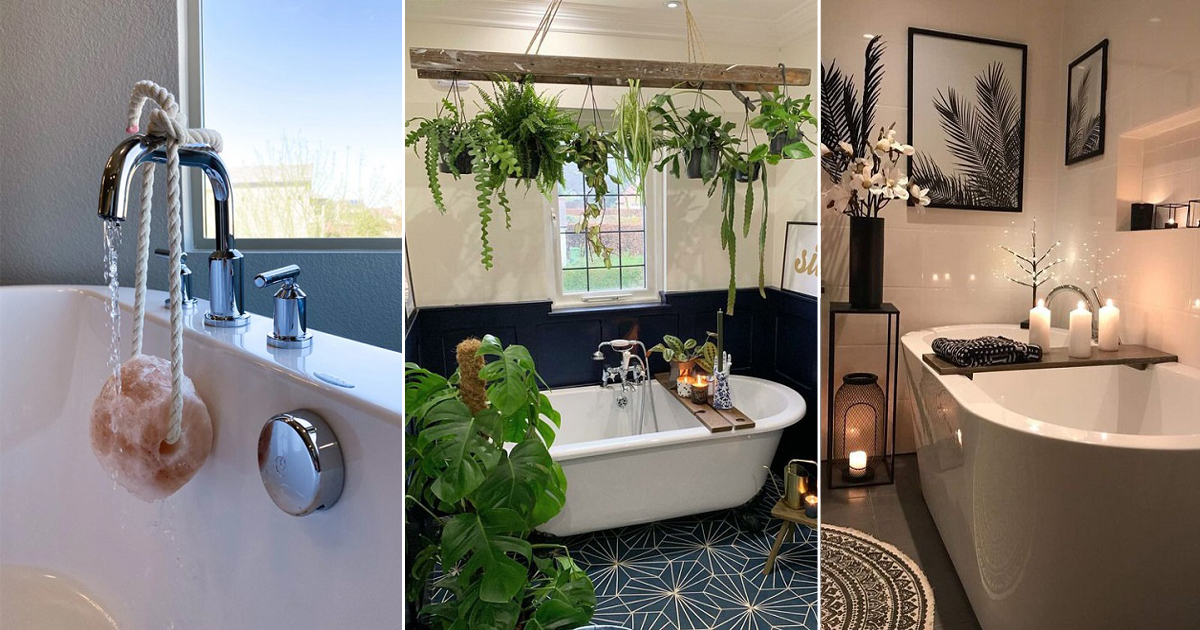 Transform Bathroom into a Beautiful Wellness Area with Plants and More