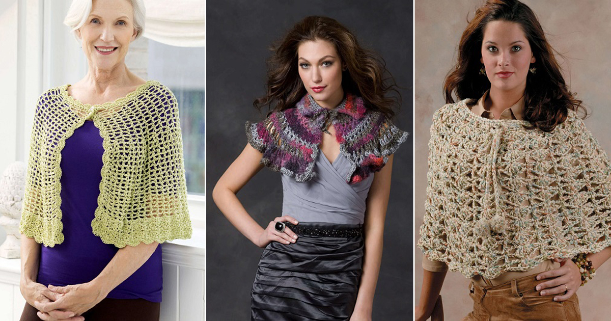 10 Crochet Capelet Free Patterns - Hello Lidy