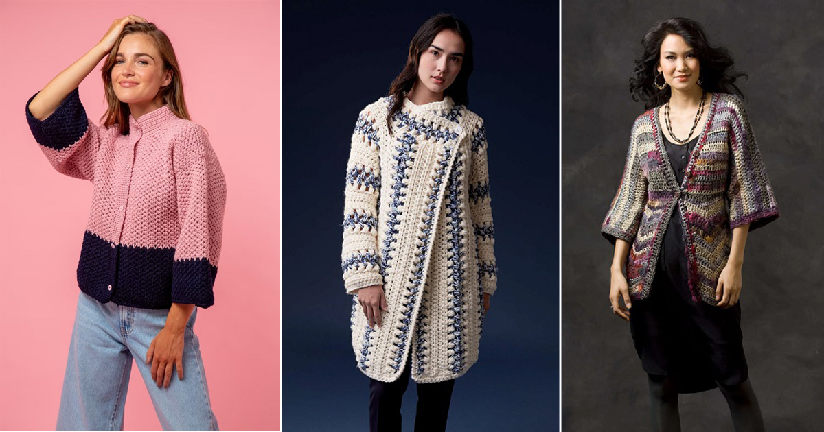 12 Crochet Winter Jackets Free Patterns - Hello Lidy