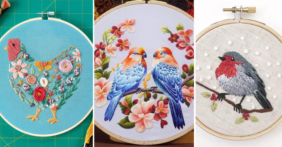 9 Bird Embroidery Free Patterns - Hello Lidy