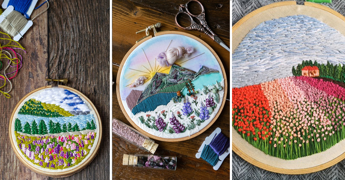 9 Nature-Inspired Free Embroidery Patterns - Hello Lidy