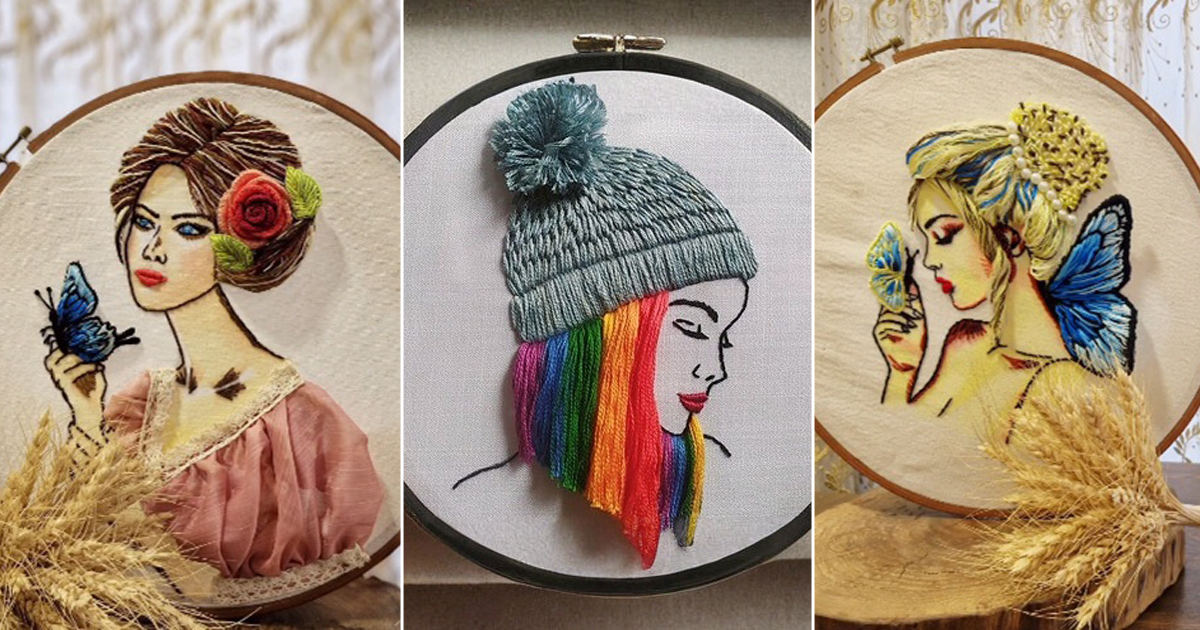 15 Hair Embroidery Free Patterns - Hello Lidy
