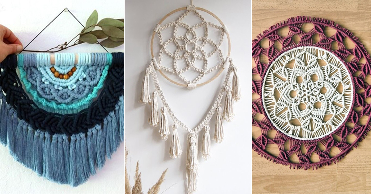 8 Mandala Macrame Wall Hanging Free Patterns - Hello Lidy