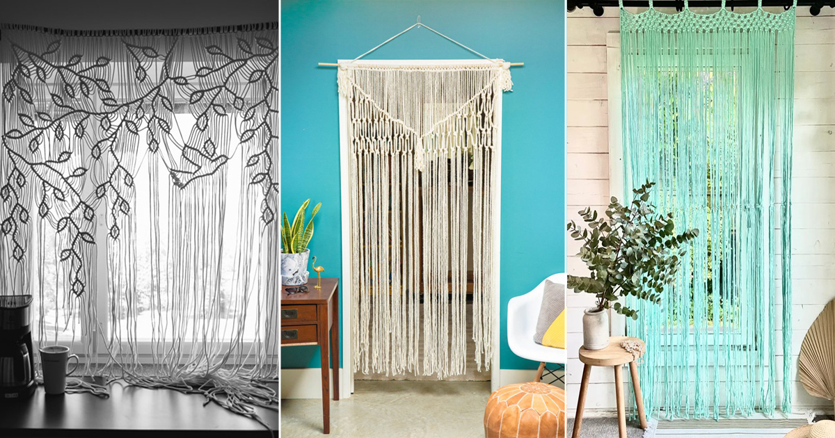 12 Macrame Curtain Free Patterns - Hello Lidy