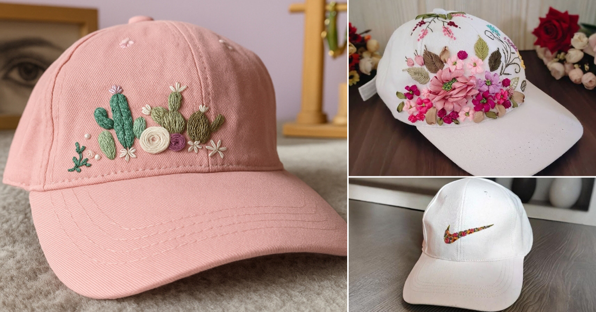 7 Cap Embroidery Free Patterns - Hello Lidy
