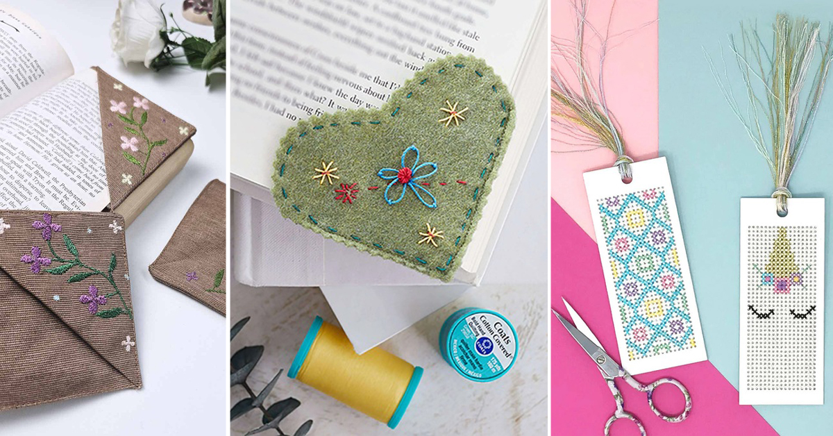 10 Bookmark Embroidery Free Patterns - Hello Lidy