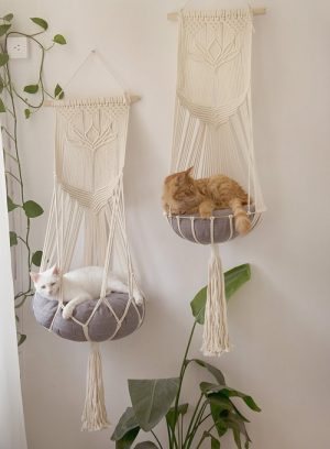 6 Macrame Cat Hammock Free Patterns - Hello Lidy