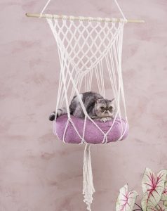 6 Macrame Cat Hammock Free Patterns - Hello Lidy