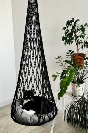 6 Macrame Cat Hammock Free Patterns - Hello Lidy