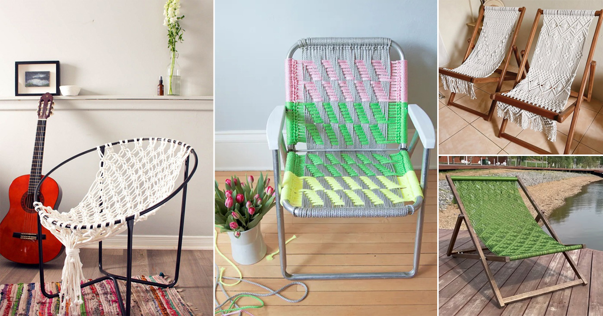 11 Macrame Chair Free Patterns - Hello Lidy