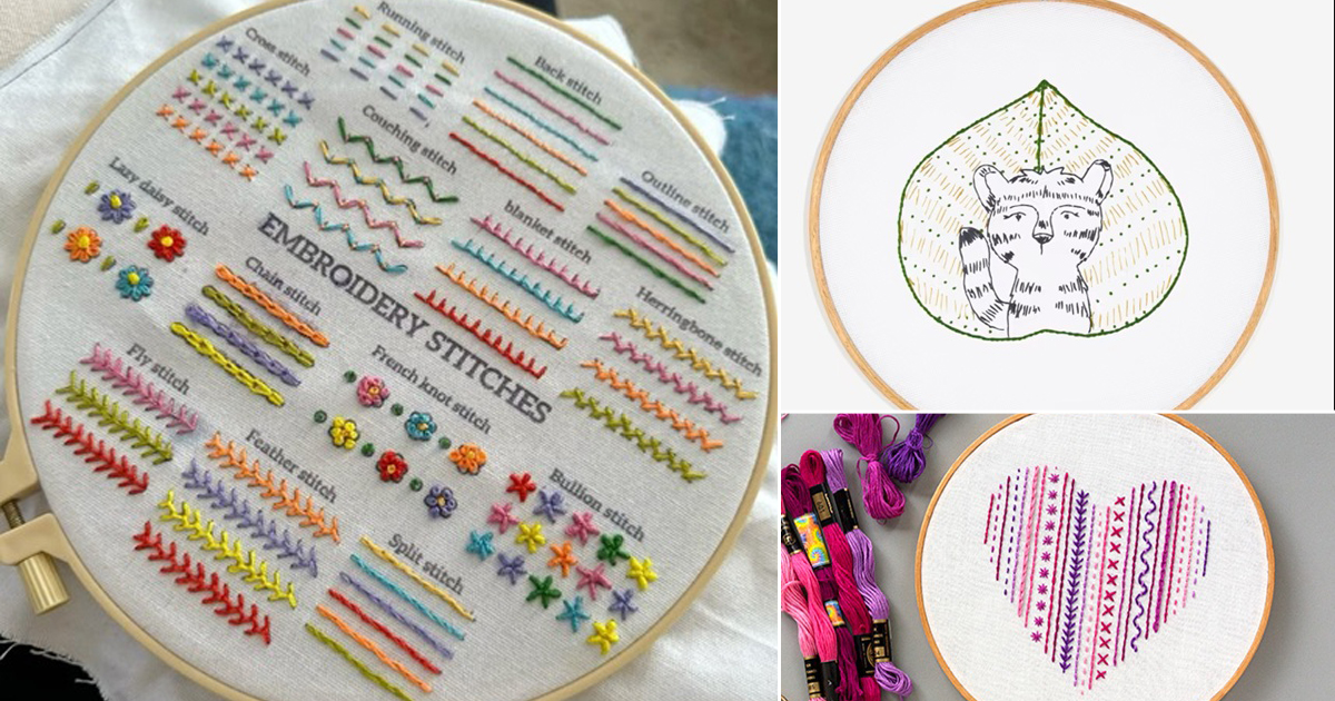15 Beginner Embroidery Free Patterns - Hello Lidy