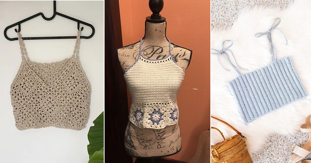 10 Crochet Summer Strappy Top Free Patterns - Hello Lidy