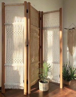 6 Macrame Room Dividers Free Patterns - Hello Lidy
