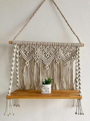 9 Macrame Shelf Plant Hanger Free Patterns - Hello Lidy
