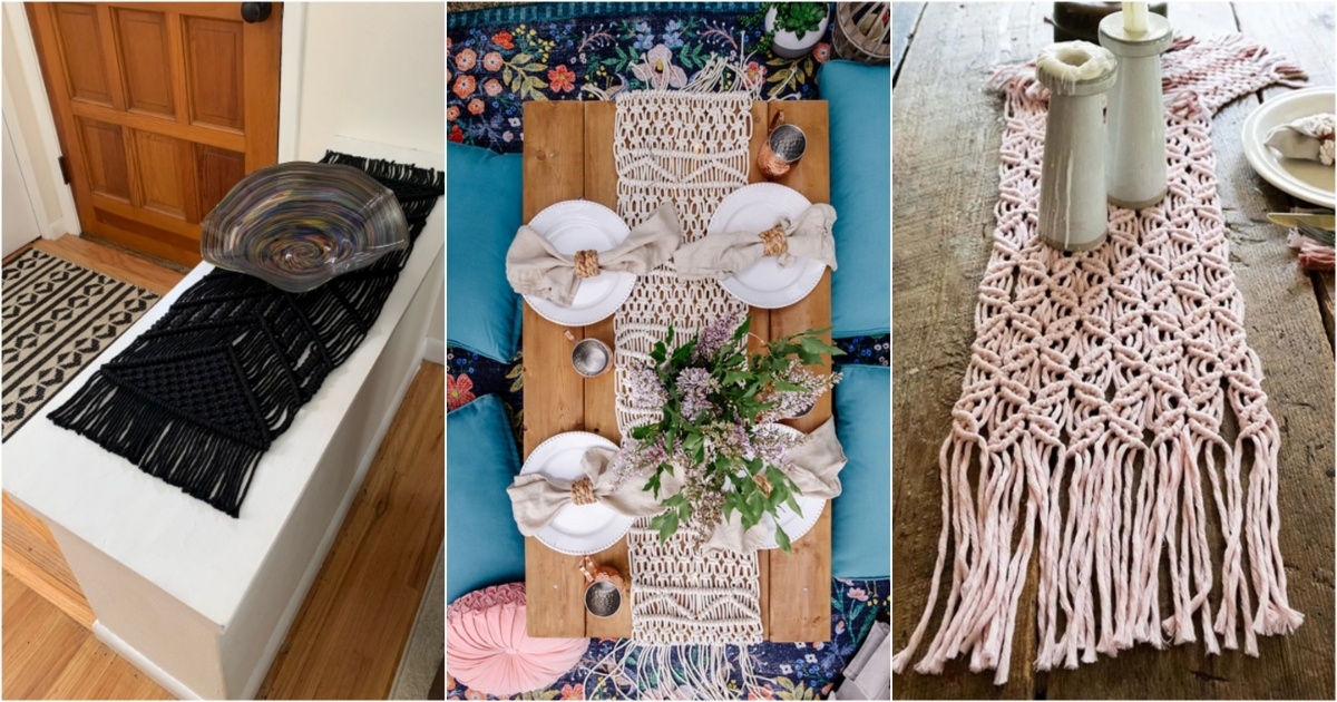 7 Macrame Table Runner Free Patterns - Hello Lidy