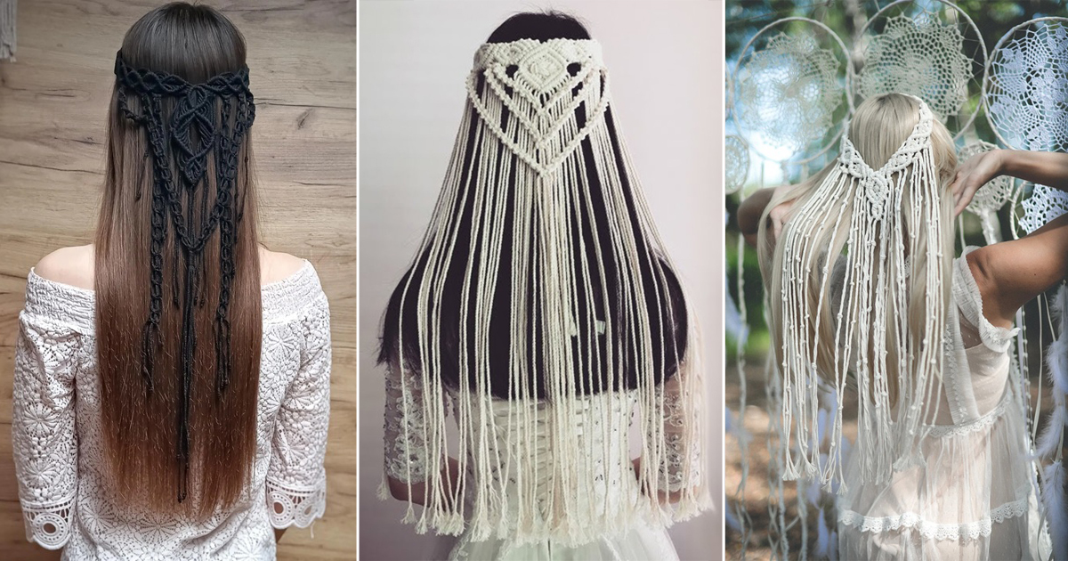 6 Macrame Wedding Veil Free Patterns - Hello Lidy