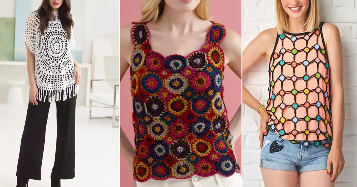 8 Crochet Circle Top Free Patterns - Hello Lidy