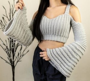 9 Crochet Flare Sleeve Top Free Patterns - Hello Lidy