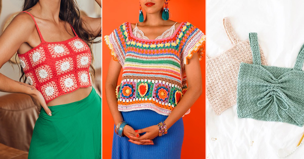 16 Crochet Square Neck Top Free Patterns - Hello Lidy