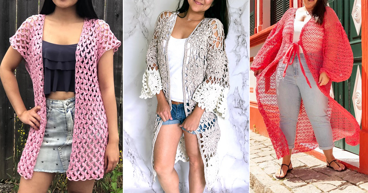 15 Crochet Summer Kimono Free Patterns - Hello Lidy