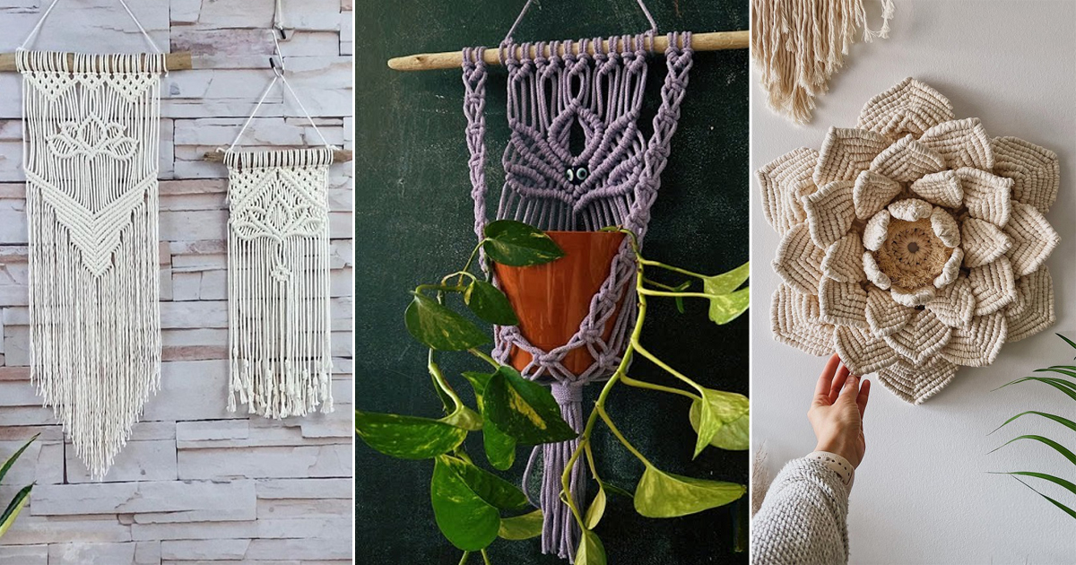 7 Macrame Lotus Wall Hanging Free Patterns - Hello Lidy