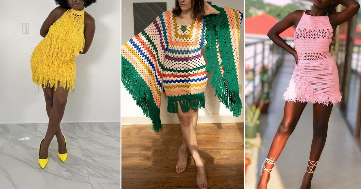 10 Crochet Fringed Dress Free Patterns - Hello Lidy