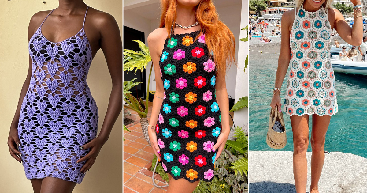 7 Crochet Mini Halter Dress Free Patterns - Hello Lidy