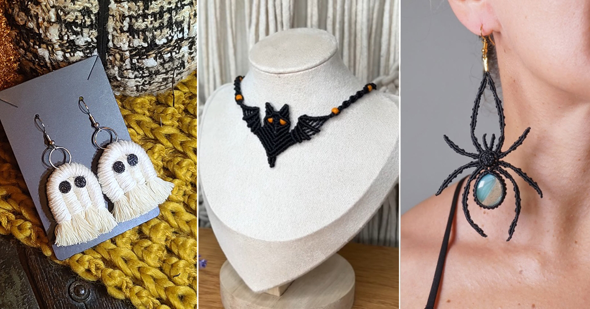 9 Macrame Halloween Jewelry Free Patterns - Hello Lidy