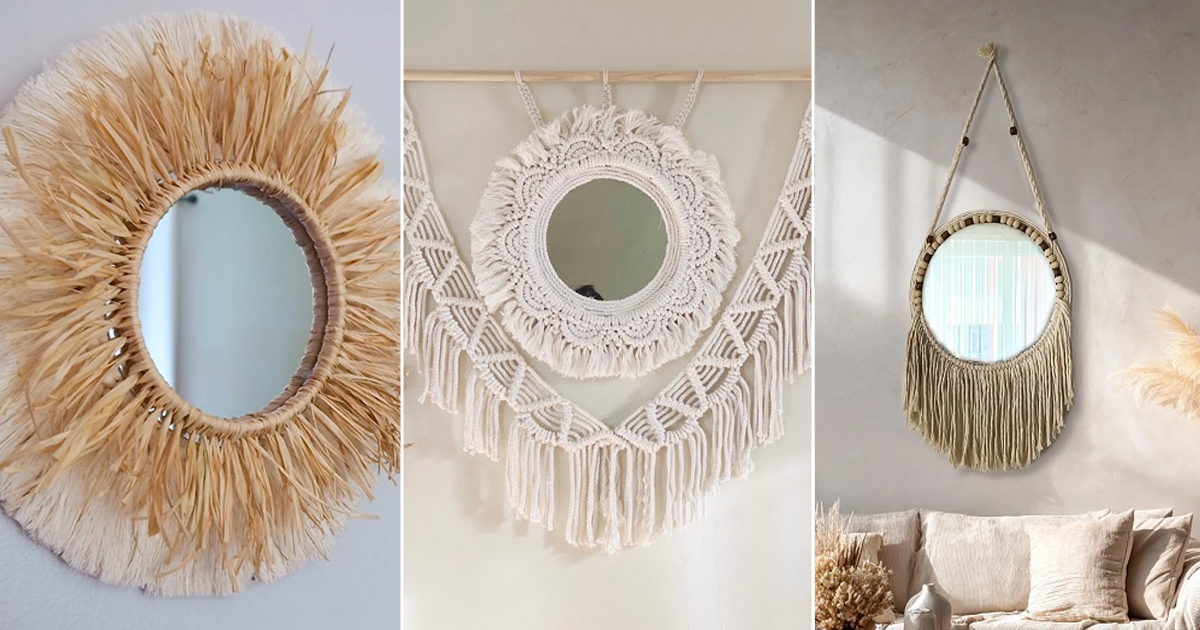 9 Macrame Mirror Wall Hanging Free Patterns - Hello Lidy