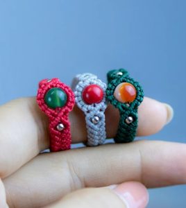 9 Macrame Stone Ring Free Patterns - Hello Lidy