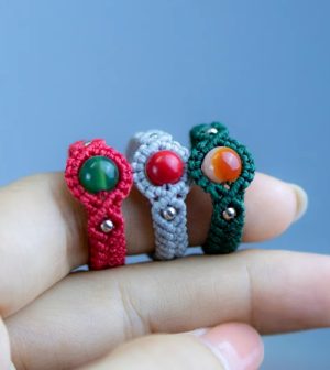 9 Macrame Stone Ring Free Patterns - Hello Lidy