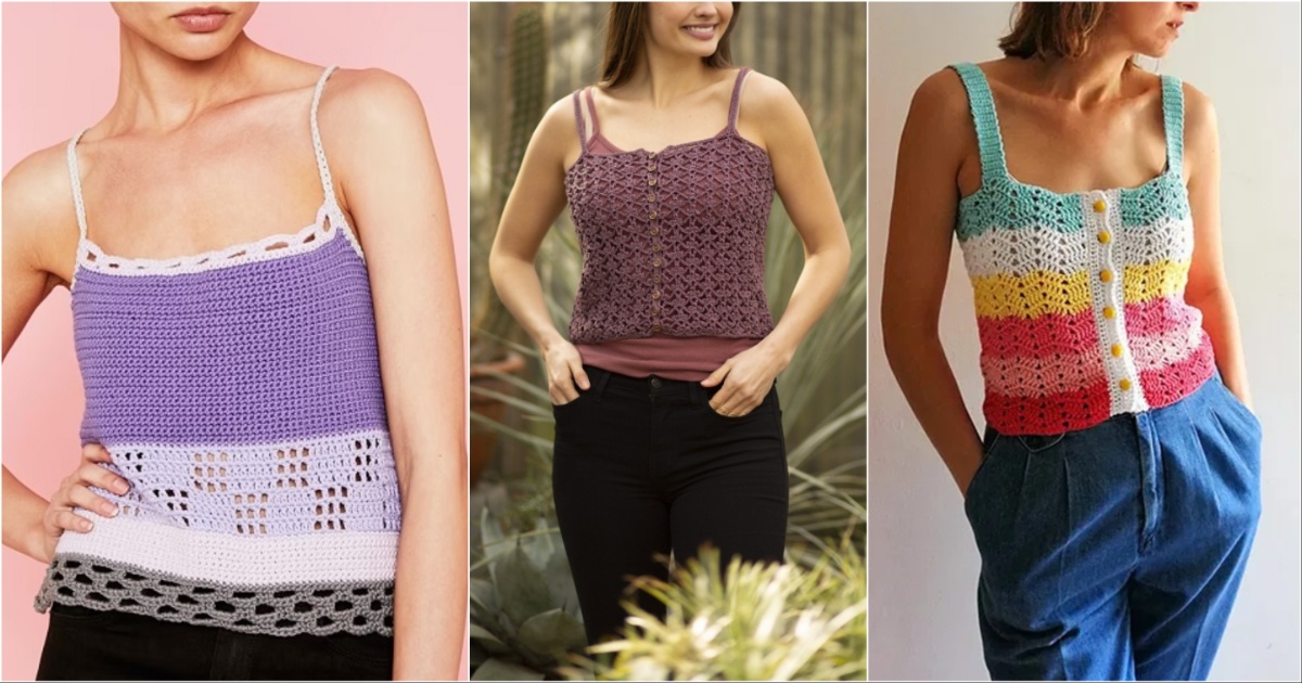 7 Crochet Camisole Top Free Patterns - Hello Lidy