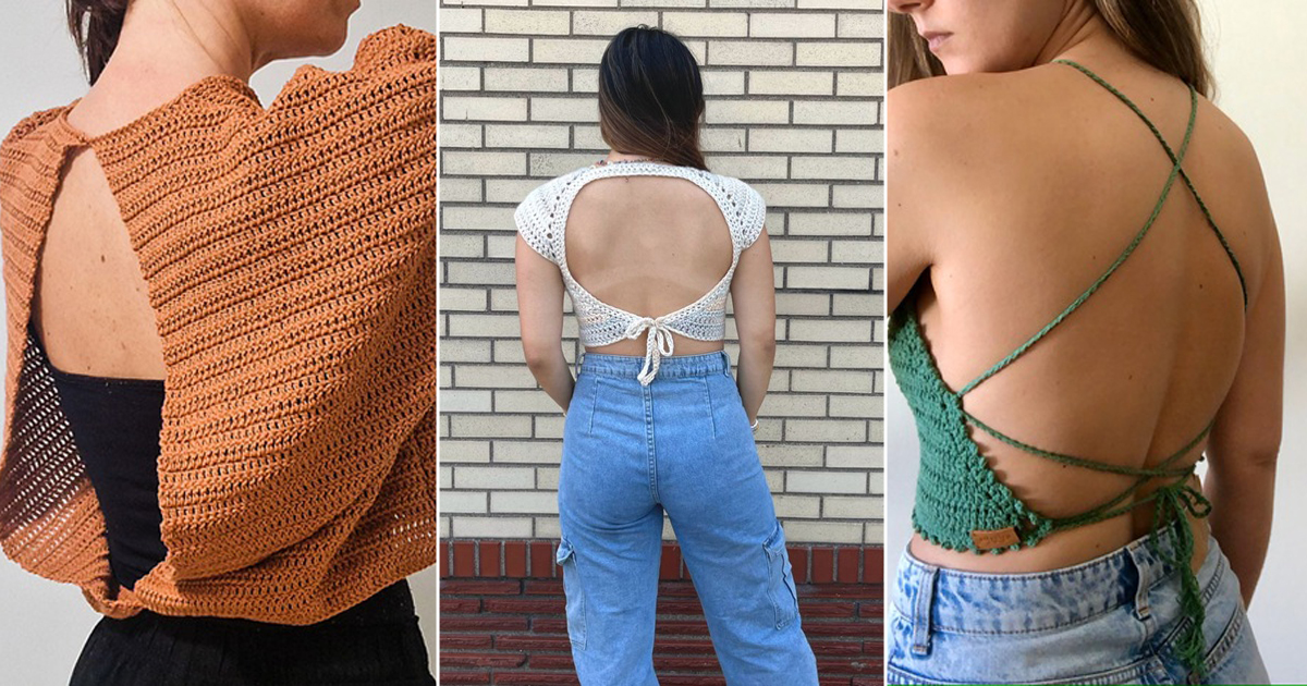 14 Crochet Backless Summer Blouse Free Patterns - Hello Lidy