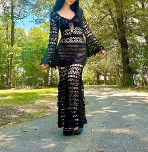 9 Crochet Gothic Dress Free Patterns - Hello Lidy