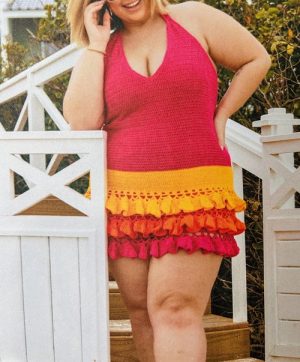 8 Crochet Mini Ruffle Dress Free Patterns - Hello Lidy