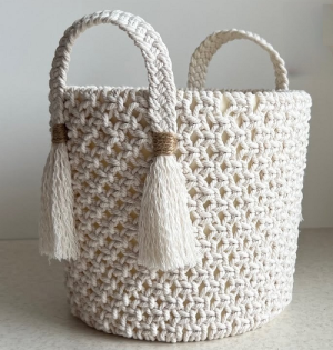 15 Macrame Basket Free Patterns - Hello Lidy