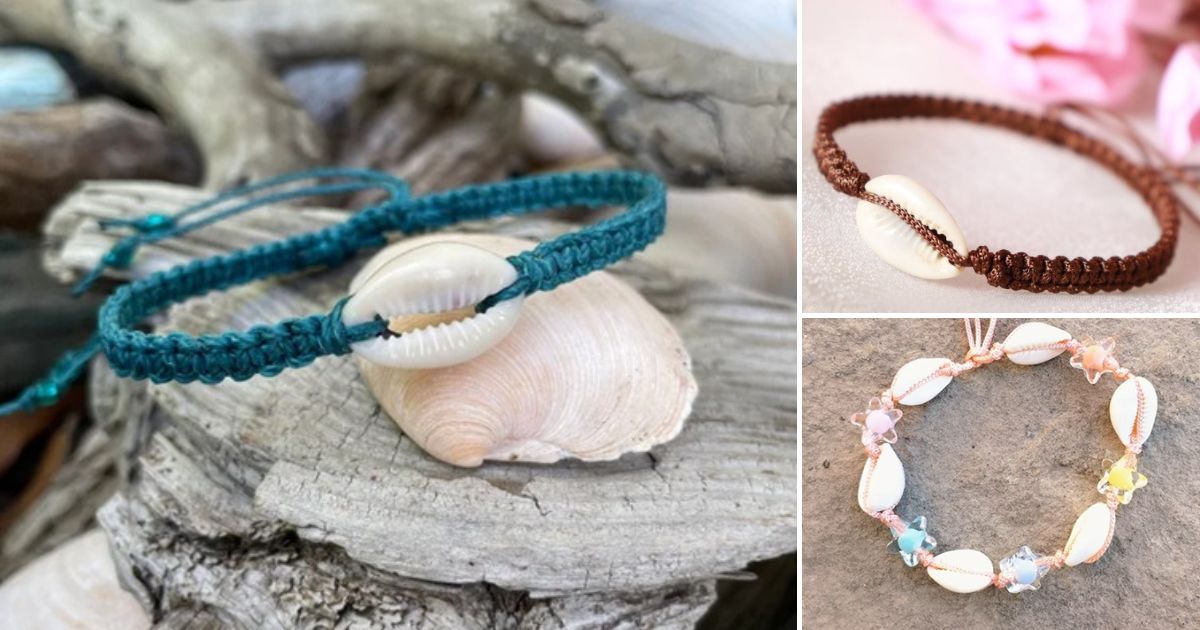 7 Macrame Shell Bracelet Free Patterns - Hello Lidy