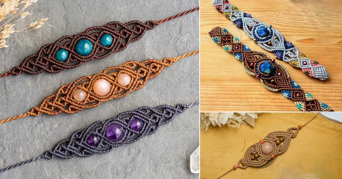 8 Boho Macrame Bracelet Free Patterns - Hello Lidy