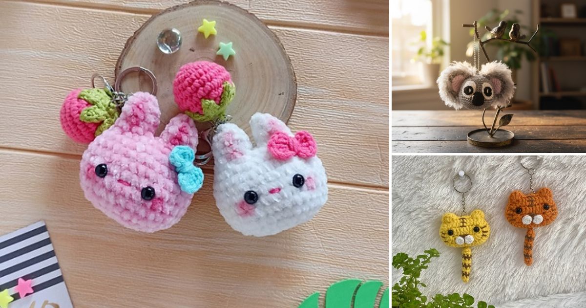 13 Crochet Animal Keychain Free Patterns - Hello Lidy