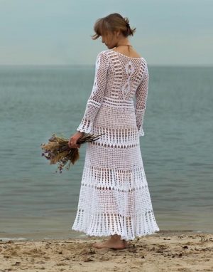 14 Crochet Beach Wedding Dress Free Patterns - Hello Lidy
