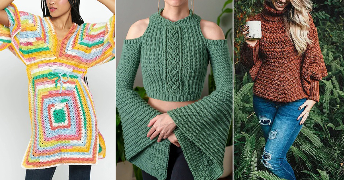 12 Winter Tops Free Crochet Patterns - Hello Lidy