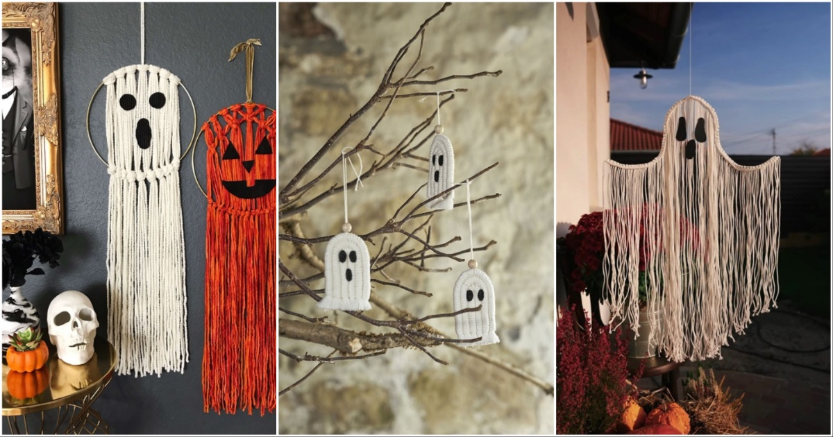 10 Macrame Ghost Home Decor Free Patterns - Hello Lidy