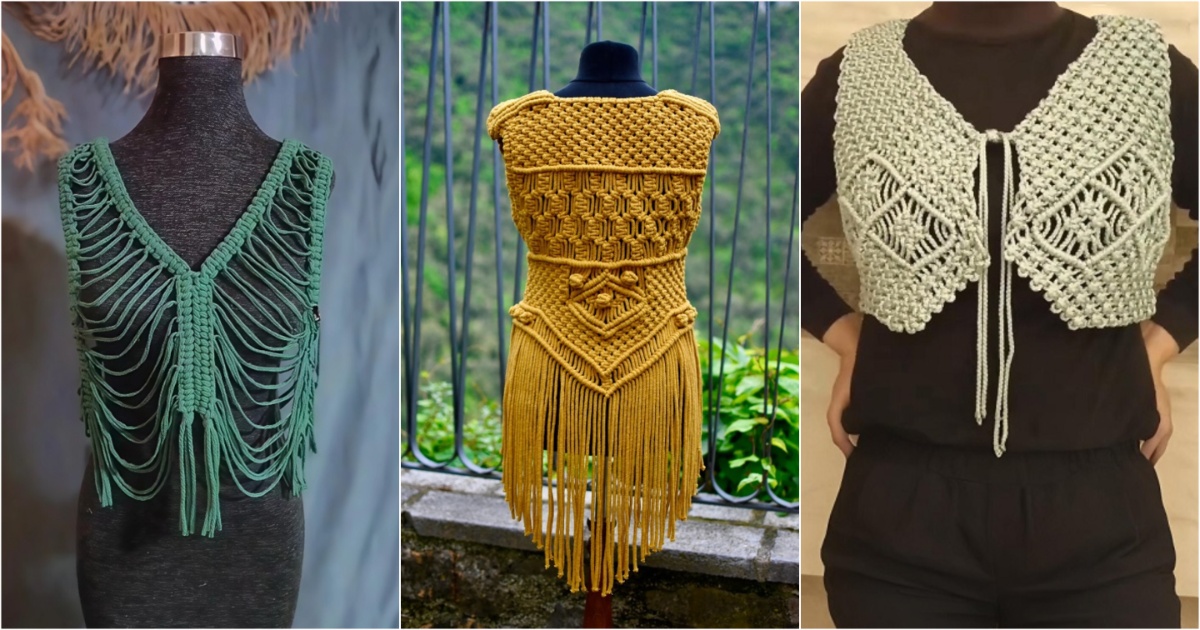 10 Macrame Vest Free Patterns - Hello Lidy
