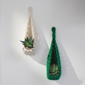 9 Crochet Teardrop Basket Plant Hanger Free Patterns - Hello Lidy