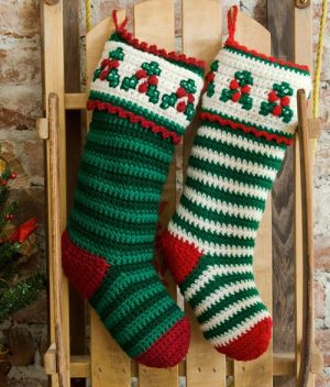 14 Crochet Christmas Stocking Free Patterns - Hello Lidy