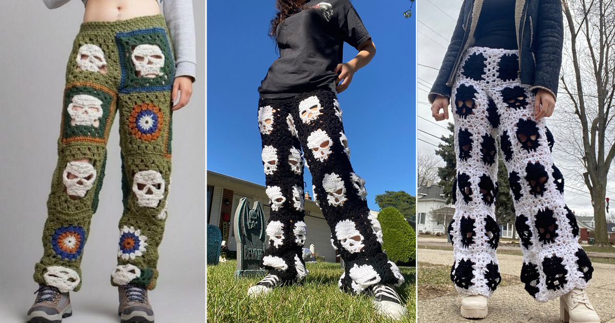 5 Crochet Skull Pants Free Patterns - Hello Lidy
