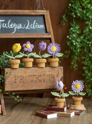 10 Crochet Flower Pot Free Patterns - Hello Lidy